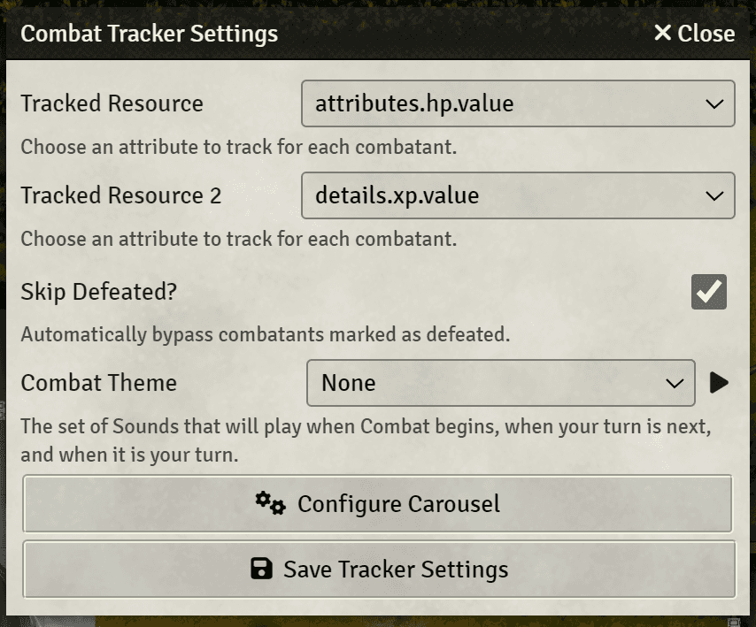Carousel Combat Tracker – TheRipper93 Wiki